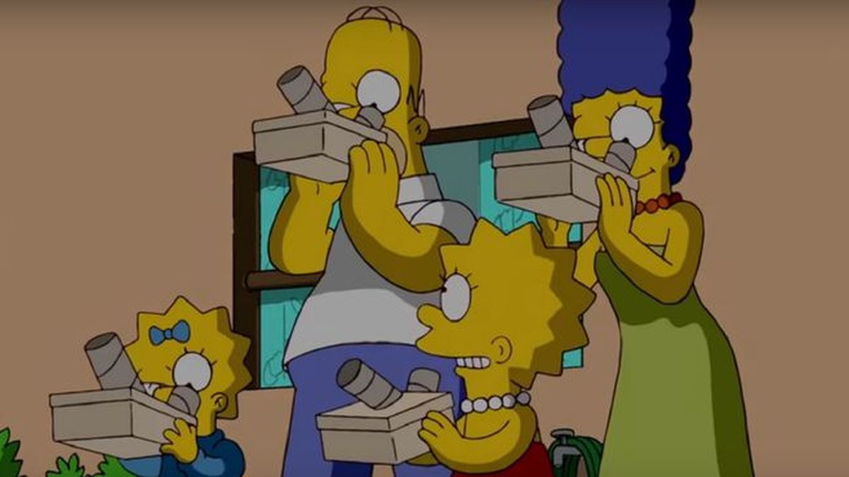 Los Simpson adelantaron qué pasa si mirás el eclipse de Sol sin protección