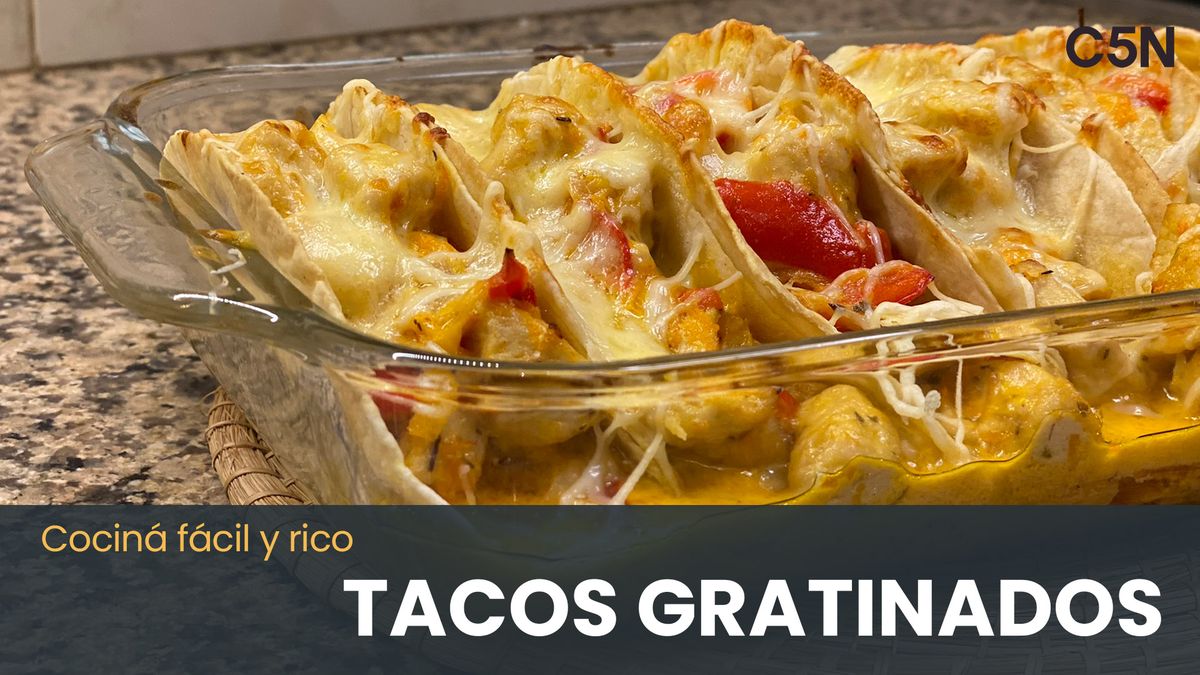 Receta fácil y rica: tacos gratinados