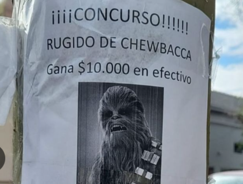 Increíble: usaron su celular para un concurso fake de rugidos de Chewbacca
