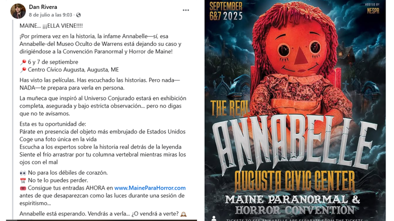 ¿Premonición? El último posteo de Dan Rivera sobre Annabelle, que provoca escalofríos tras su muerte