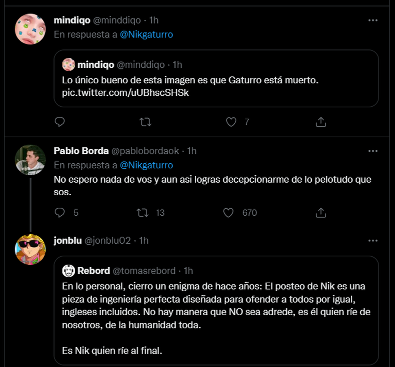 El repudio en las redes a la polémica publicación de Nik sobre la ...