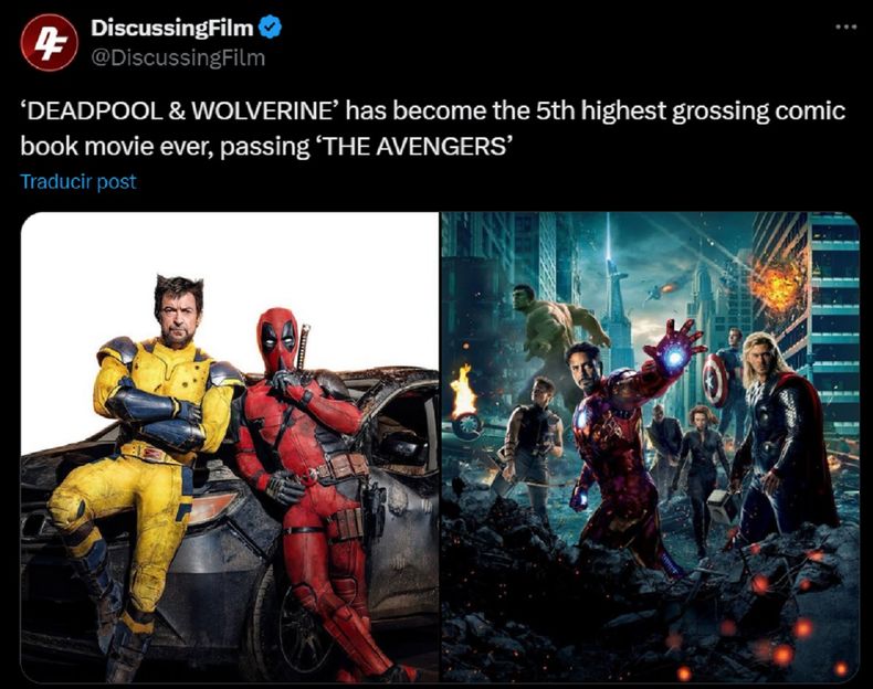 Marvel: Deadpool y Wolverine continúa rompiendo récords en el cine a ...