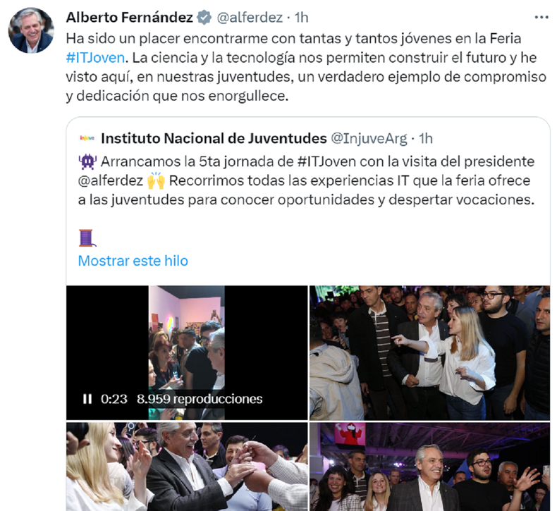 Alberto Fernández visitó la Feria IT Joven: La ciencia y tecnología nos ...