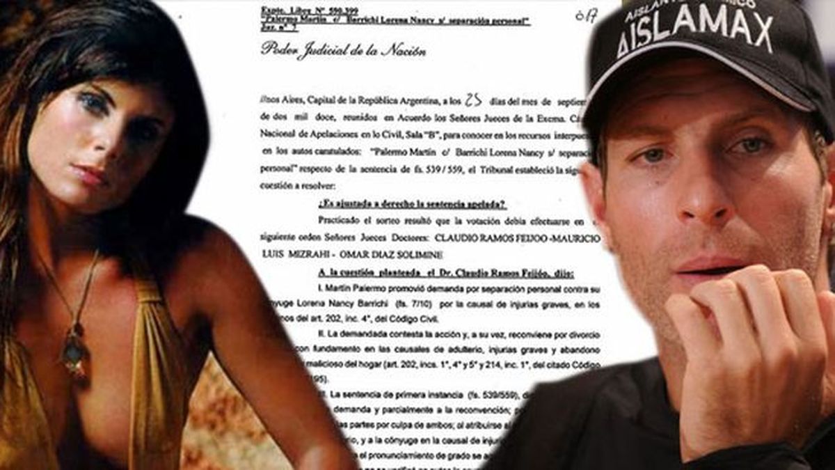 Exclusivo: Martín Palermo le ganó el juicio de divorcio a su ex mujer, Lorena Barrichi