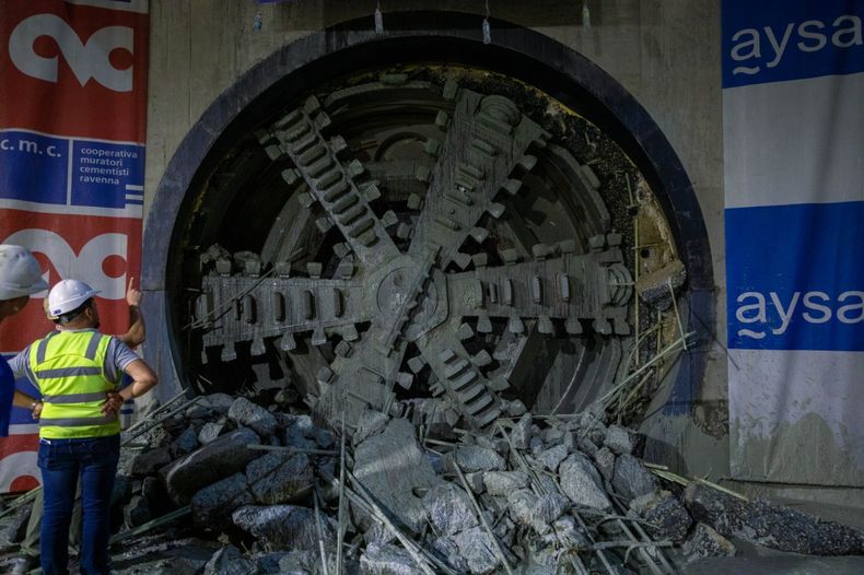 Avanza la megaobra del Sistema Agua Sur: la tunelera Eva finalizó los primeros 8 kilómetros del ...