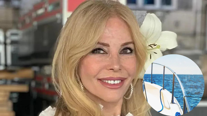 Desde un yate, Graciela Alfano volvió a mostrar la microbikini de moda para el verano