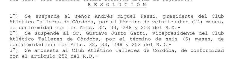 AFA suspendió a Andrés Fassi por dos años para ejercer su cargo de ...
