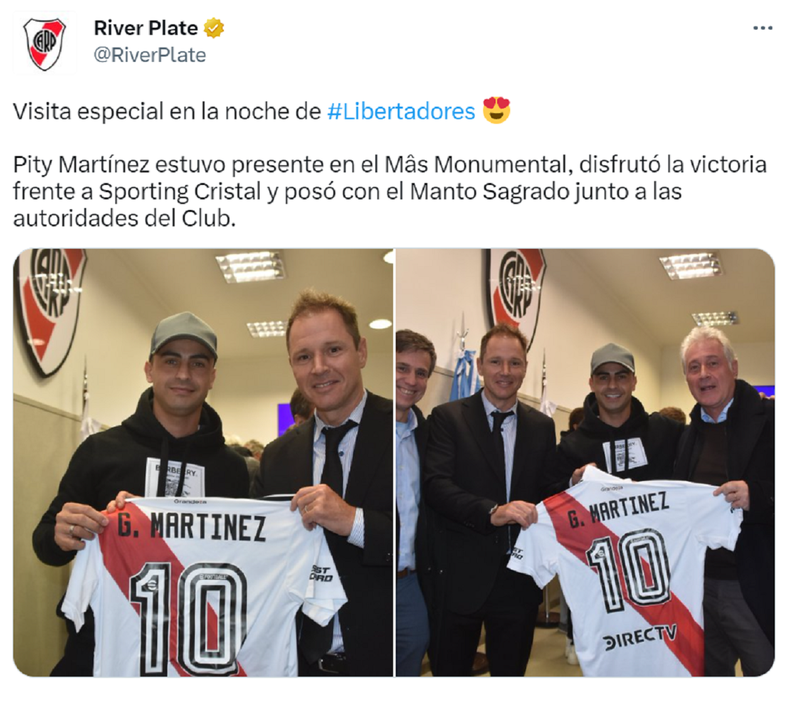 Pity Martínez volvió a River y enloqueció a los hinchas