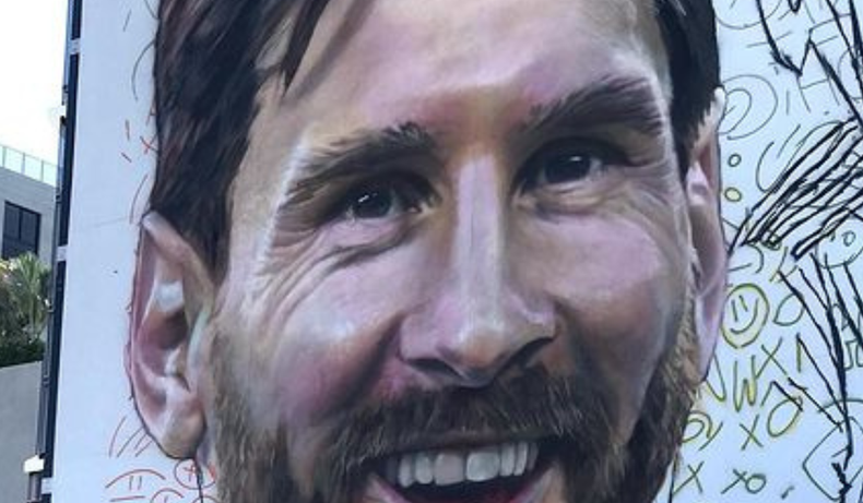 El nuevo mural de Maximiliano Bagnasco para celebrar la llegada de Messi al Inter de Miami