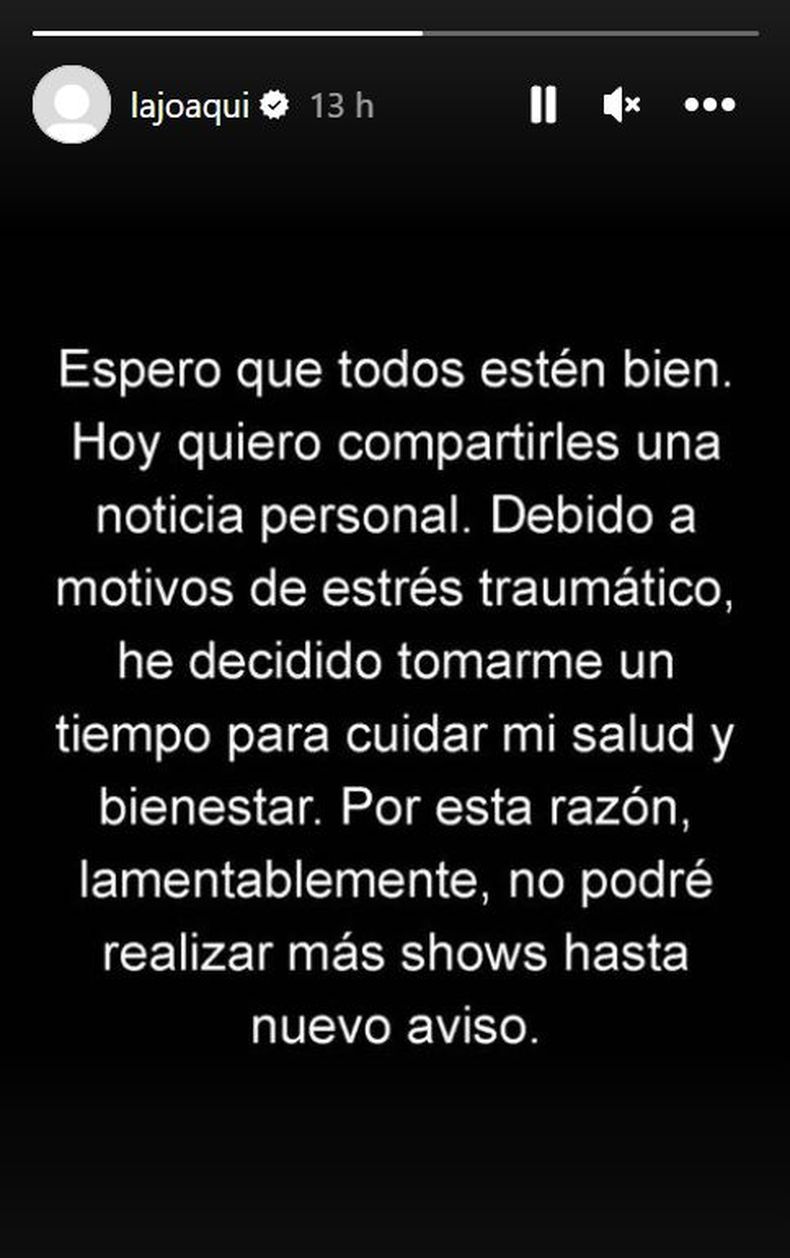 Preocupación por La Joaqui: anunció que se aleja de los escenarios por ...