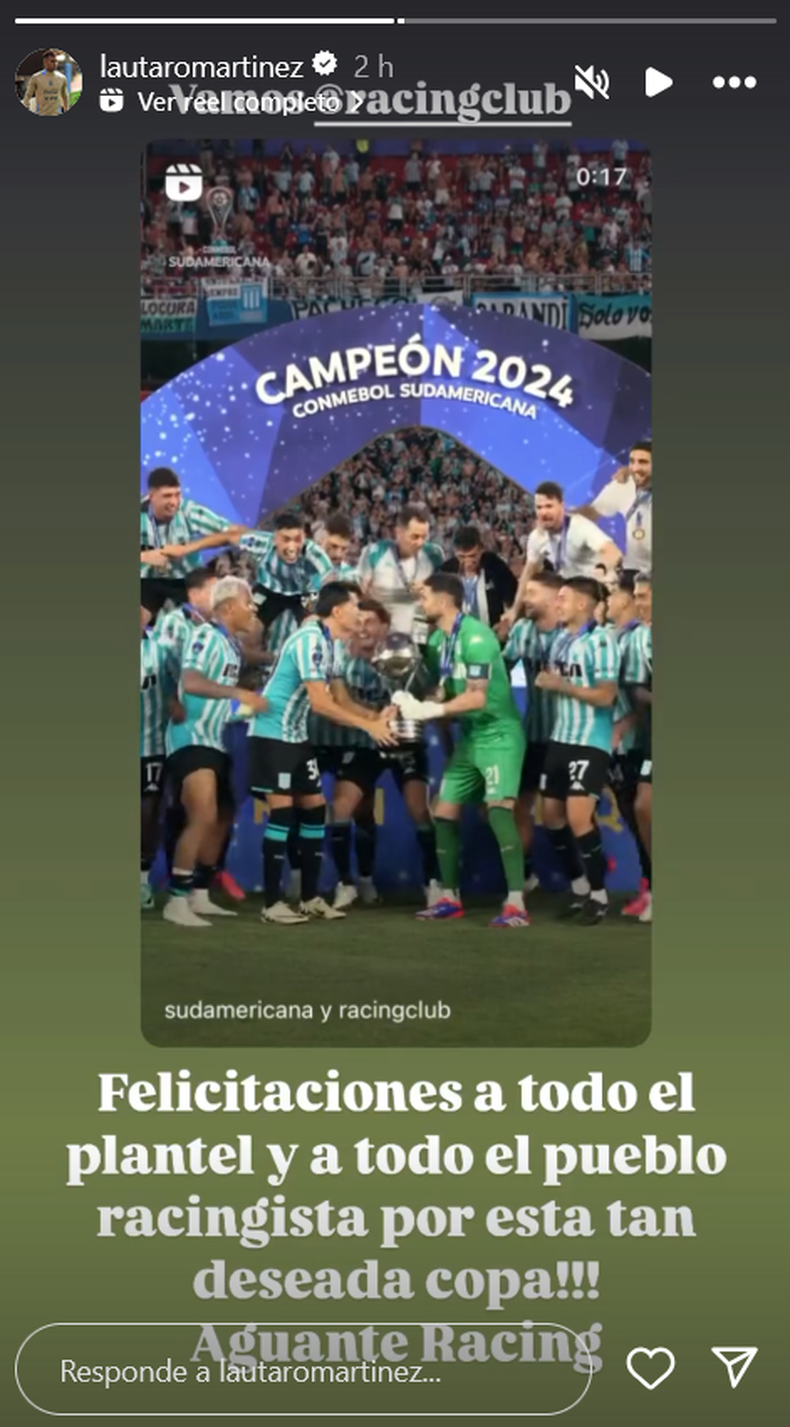 Lautaro Martínez se sumó a los festejos por la obtención de la ...