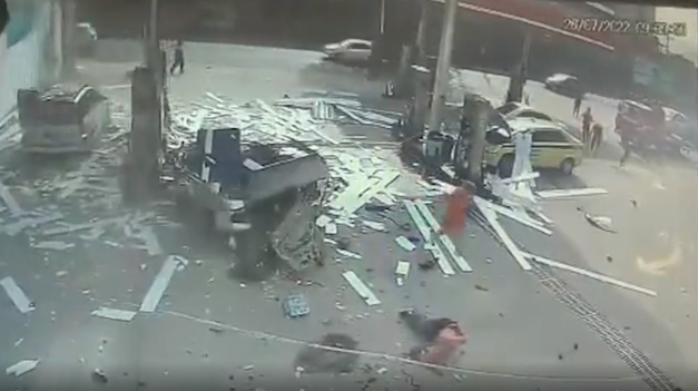 Video: impactante explosión en una estación de servicio en Brasil