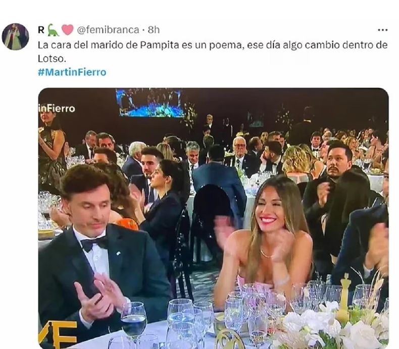 Los mejores memes de los Martín Fierro 2023: Alfa, Pampita y los looks