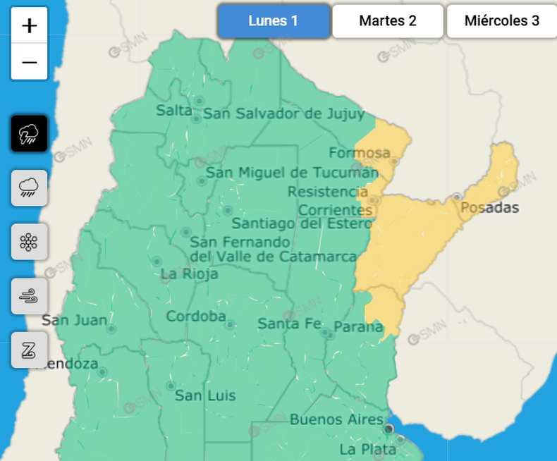 Termina Santa Rosa, pero sigue el alerta amarilla: a qué hora dejará de ...