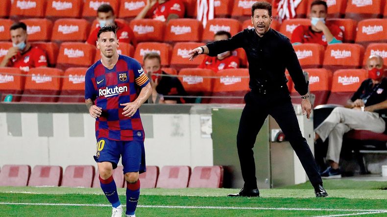 Diego Simeone llenó de elogios a Lionel Messi