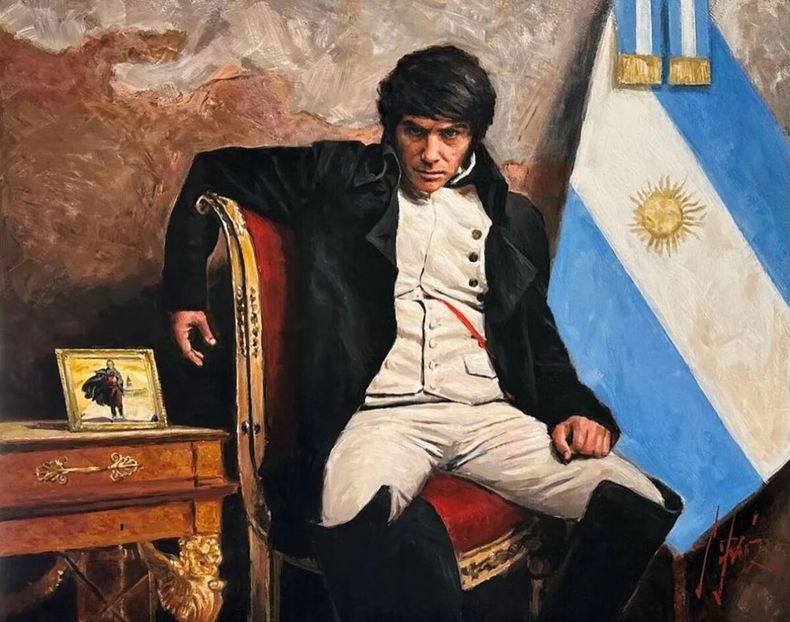 La historia detrás del cuadro de Javier Milei como Napoleón Bonaparte