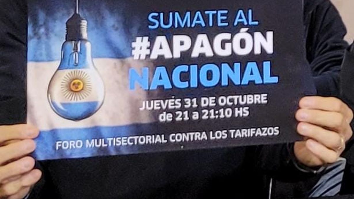 Este jueves se realizará el Apagón Nacional contra los tarifazos