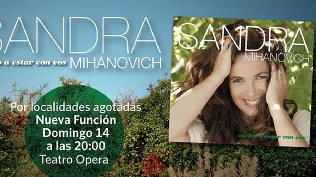 Sandra Mihanovich, debido al éxito, agrega funciones en el teatro