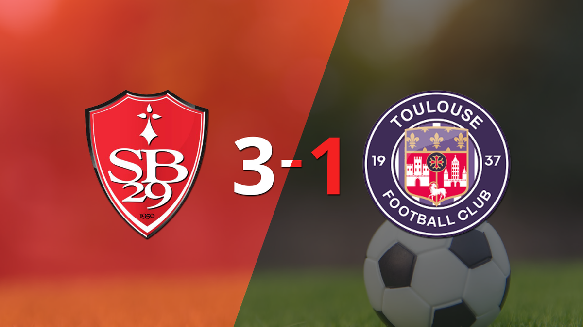 Stade Brestois logró una victoria sólida ante Toulouse por 3 a 1