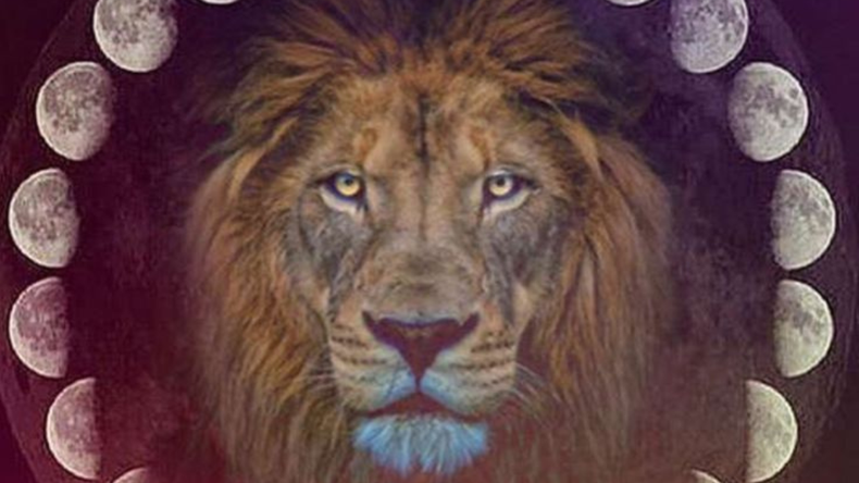 Leo El Simbolo Del Leon Signo Del Zodiaco Leo. El León Cabalga Sobre