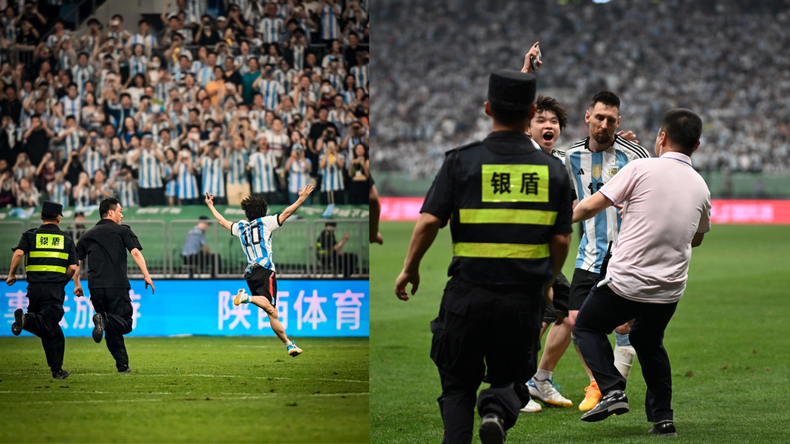 Video: el tierno gesto de Messi con el fan que ingresó a la cancha