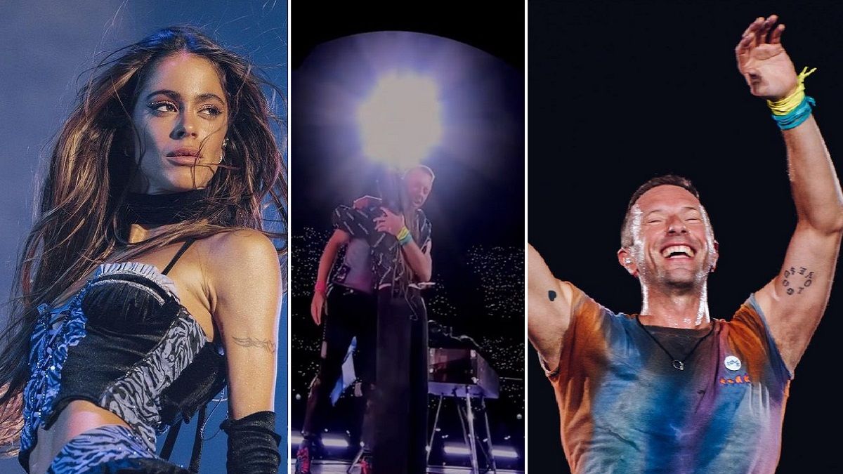 Video: Tini Stoessel fue la invitada especial de Coldplay en River