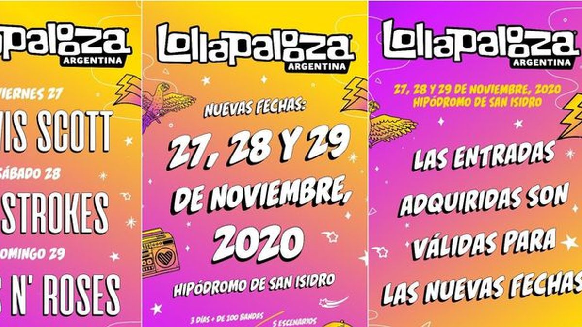 Lollapalooza pasó para fines de noviembre en San Isidro