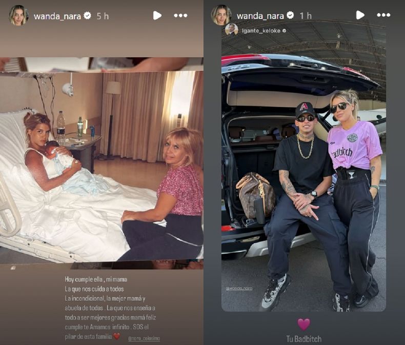 Wanda Nara reapareció tras su operación: El pilar de esta familia...
