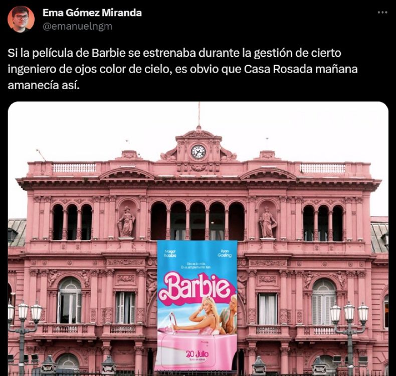 La Casa Rosada se hizo tendencia a causa de Barbie: qué pasó