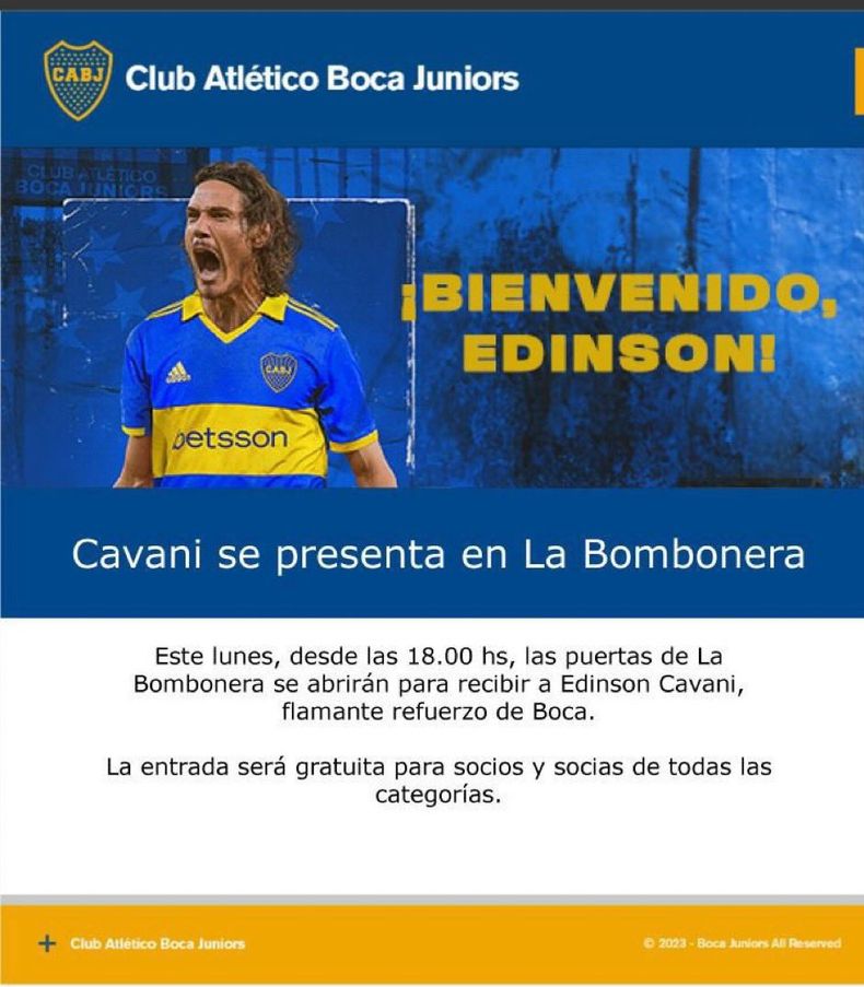 Boca confirmó que abre La Bombonera para recibir a Cavani: cómo ...