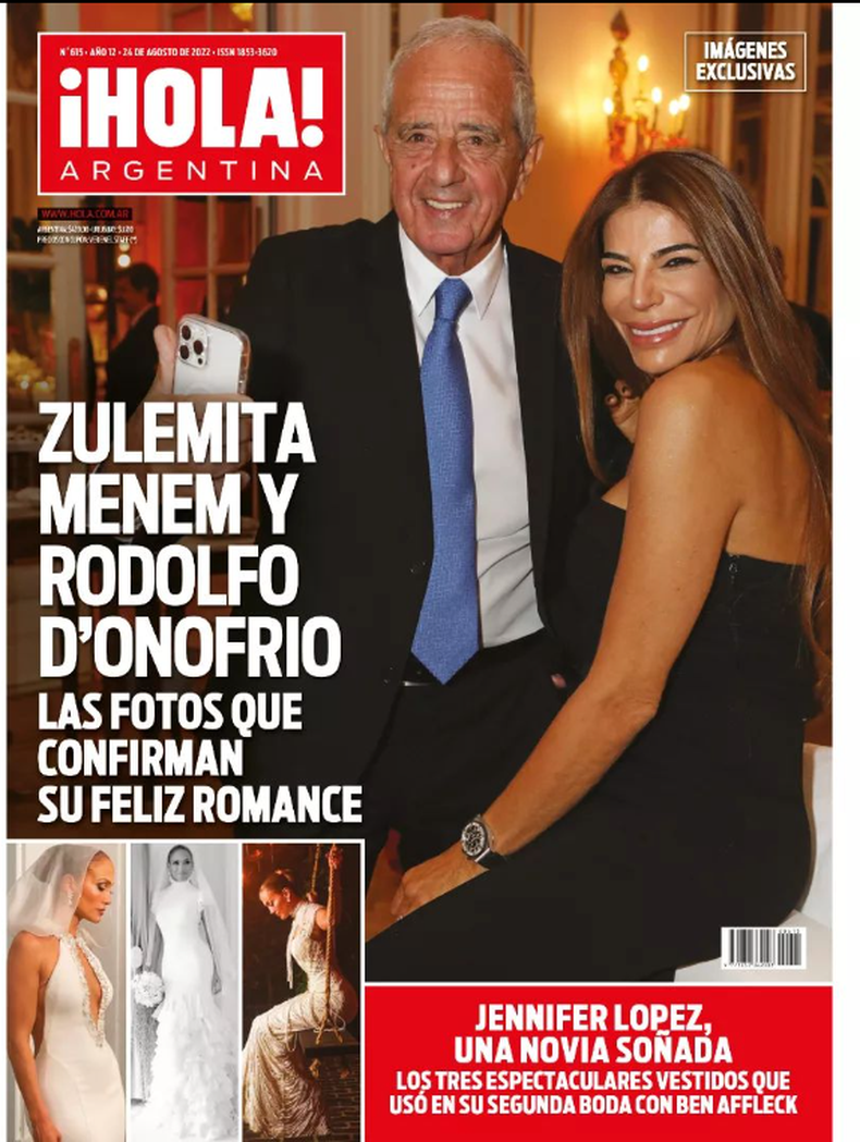 Zulemita Menem y Rodolfo DOnofrio confirmaron su romance en tapa de revista