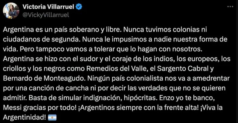 Tras las disculpas por el tuit de Victoria Villarruel, Javier Milei se ...